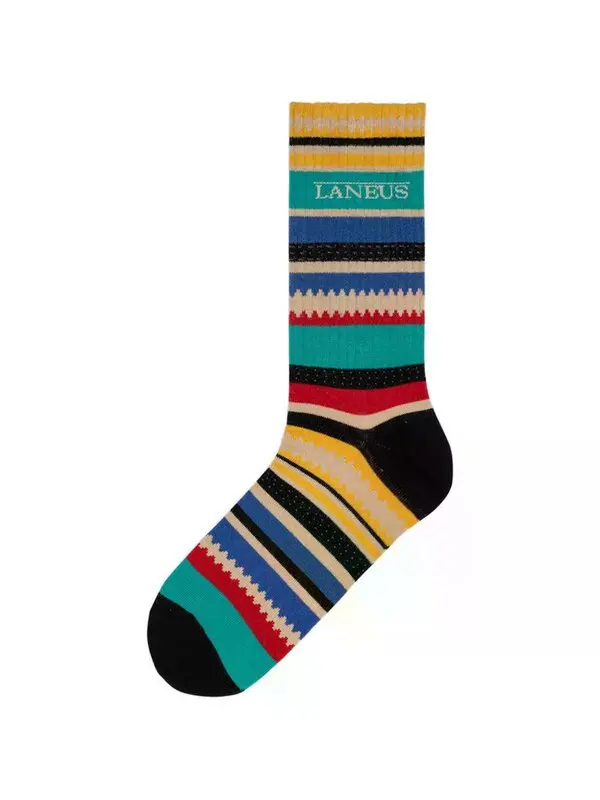 LANEUS Striped Pattern Socks