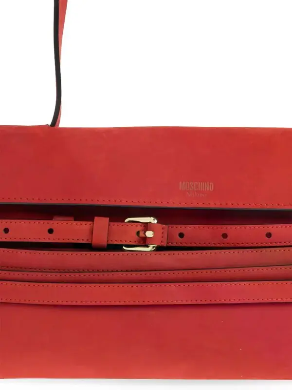 Moschino Buckle-strap Tote Bag - Red