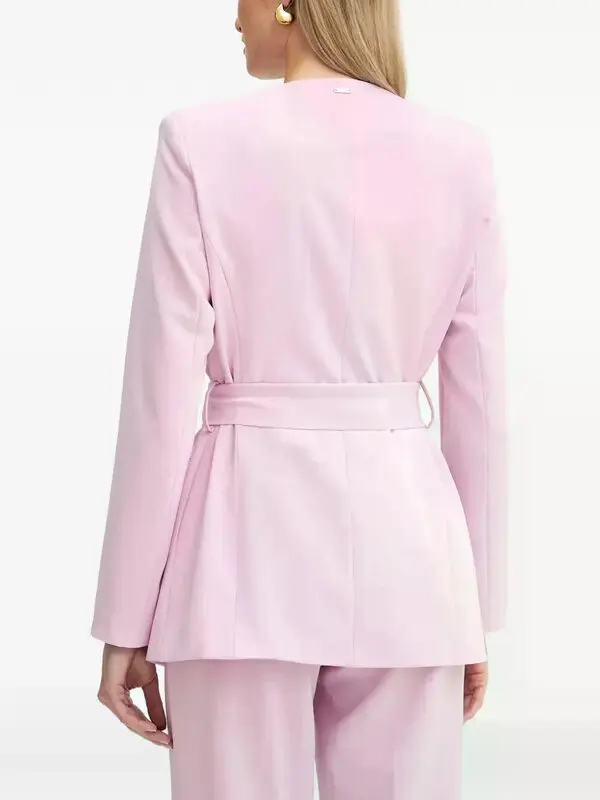FRACOMINA Belted Blazer With V-neckline And Self-tie Belt