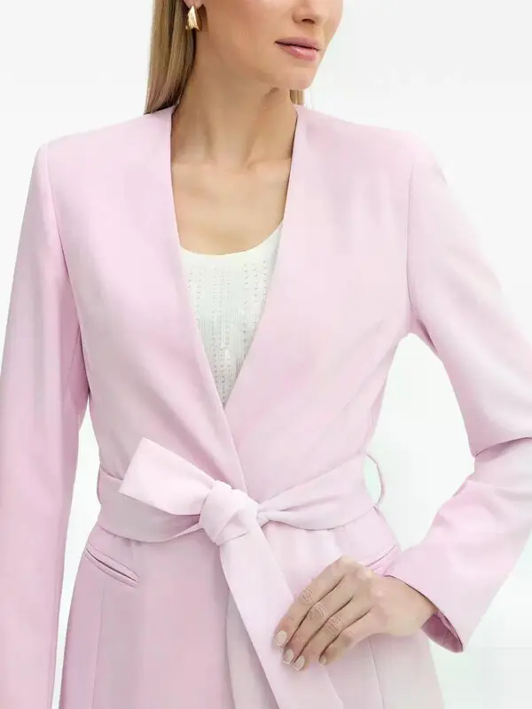 FRACOMINA Belted Blazer With V-neckline And Self-tie Belt