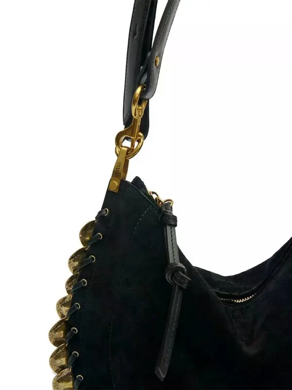 Isabel Marant Étoile Oskan Soft Medallions Half-moon Shoulder Bag - Black