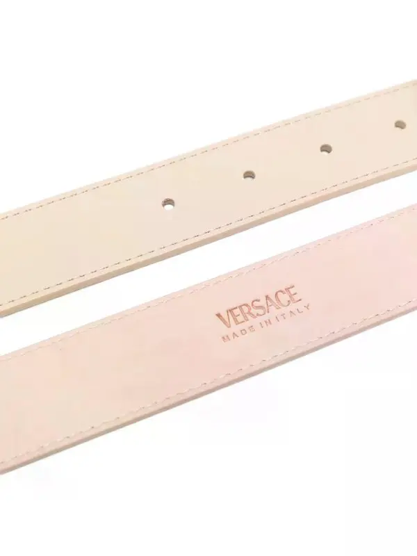 Versace Square Buckle Leather Belt