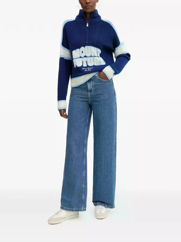 From Future Striped Half-zip Sweater