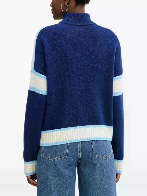 From Future Striped Half-zip Sweater