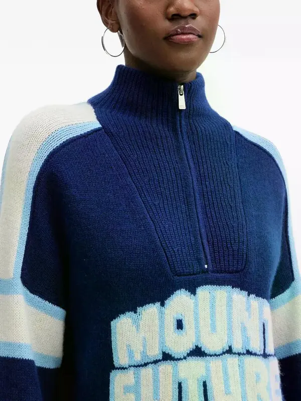 From Future Striped Half-zip Sweater