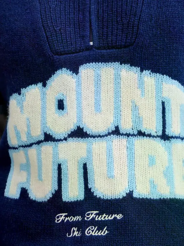 From Future Striped Half-zip Sweater