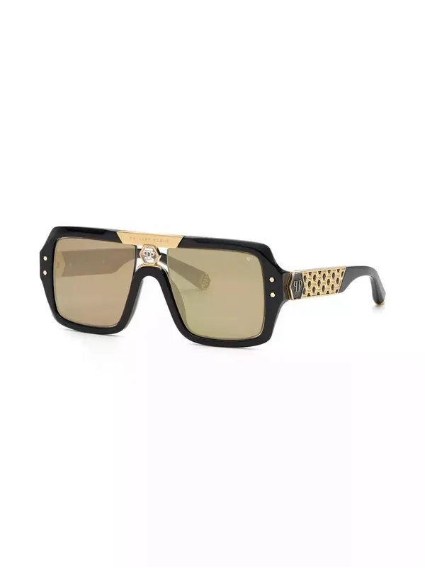 Philipp Plein Logo-plaque Square-frame Sunglasses