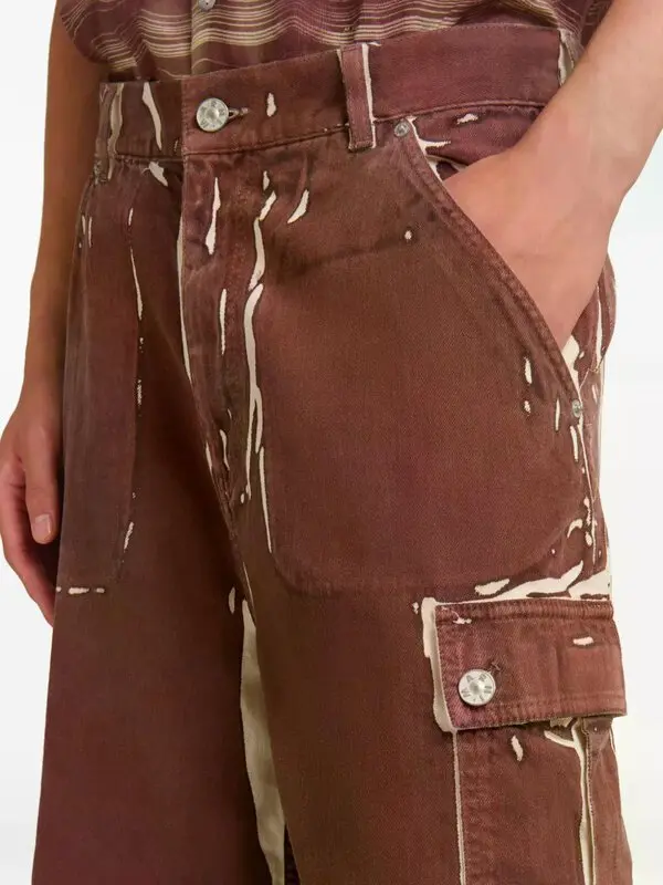 Marni Printed Belt-loop Shorts - Brown
