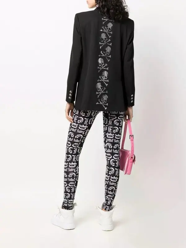 Philipp Plein Cady Crystal Skull Blazer