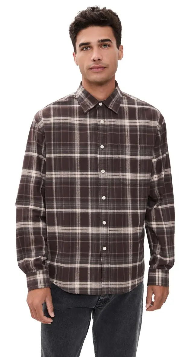 Nn07 Deon Plaid Shirt - Dusky Port