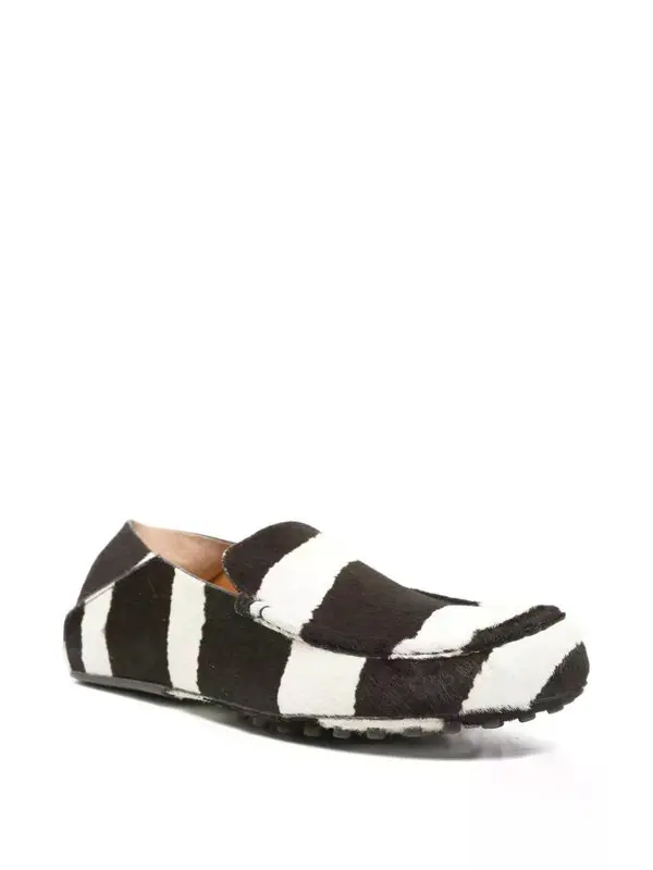 TOD'S Striped Gommino Loafers - Brown