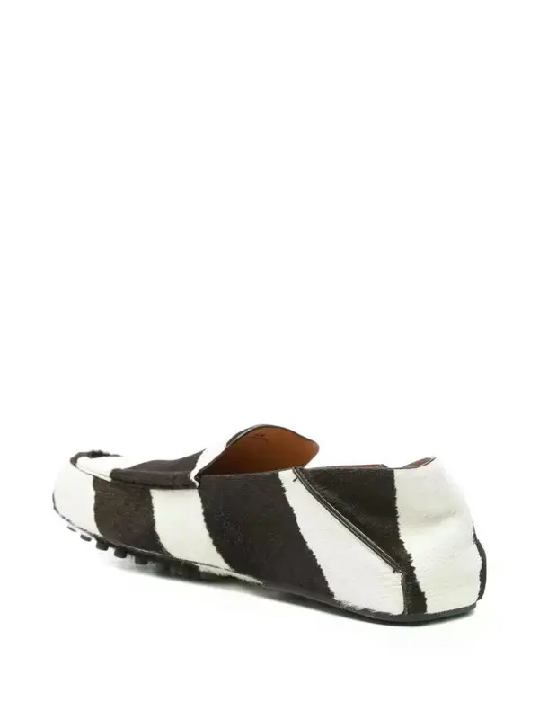 TOD'S Striped Gommino Loafers - Brown