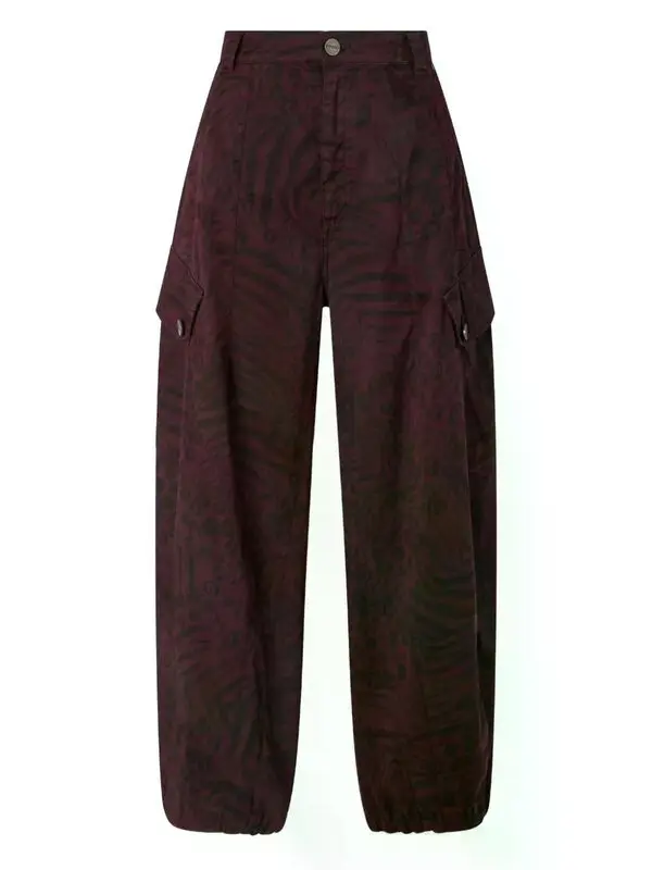 Pinko Animal-print Cargo Pants