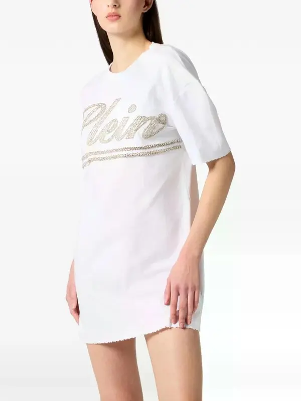 Philipp Plein Mini Open-back Logo Dress