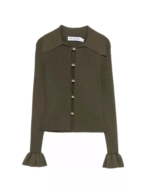 SELF-PORTRAIT Ruffled-cuff Cardigan