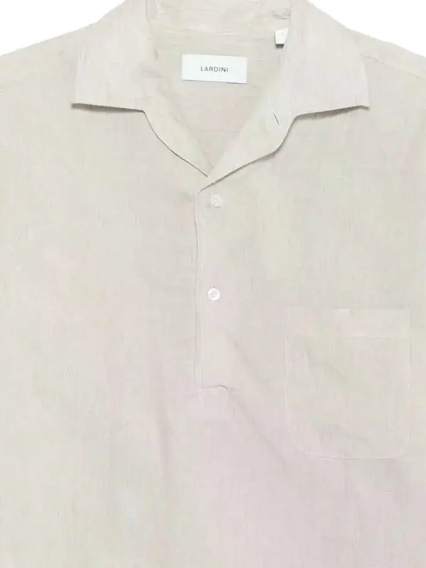 LARDINI Button-up Pocket T-shirt - Neutrals