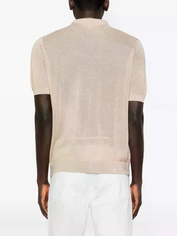 Tagliatore Collared Buttoned Polo Shirt - Neutrals
