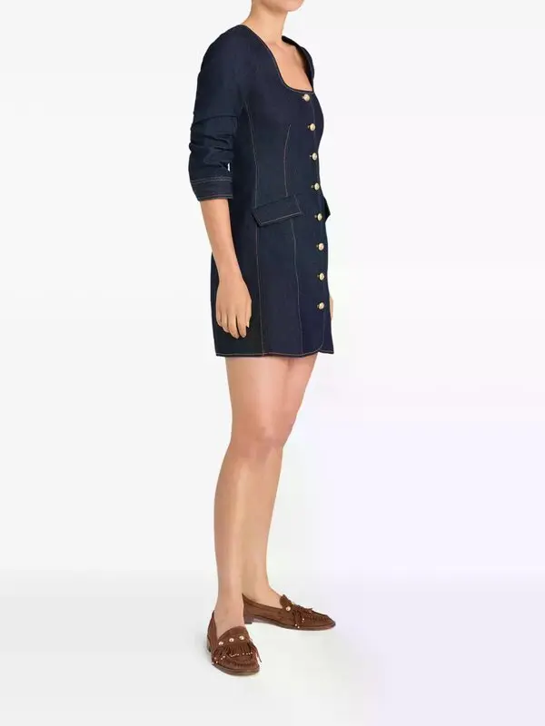 Cinq À Sept Caidin Button Jean Dress