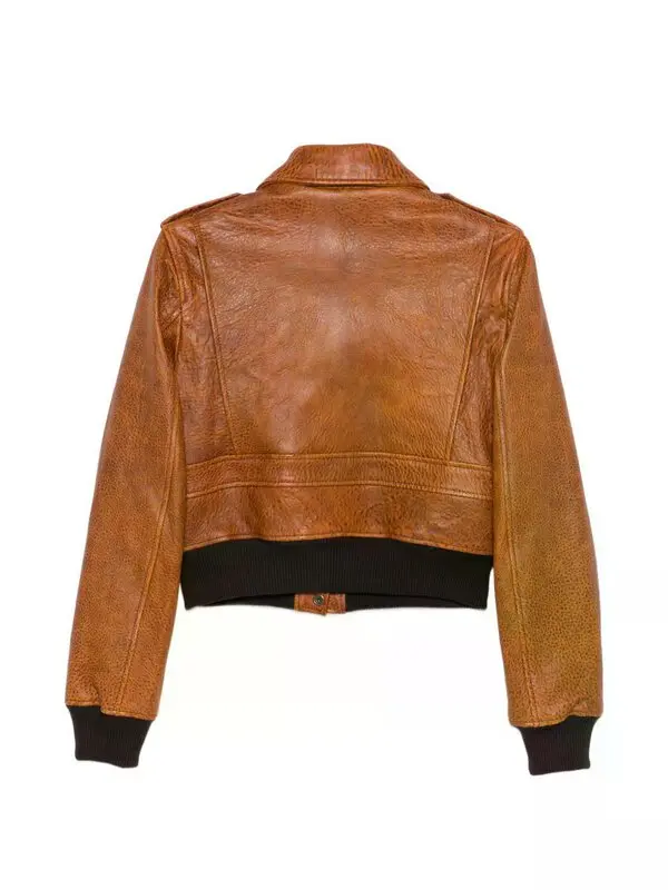 Antonio Marras Ribbed-hem Leather Jacket