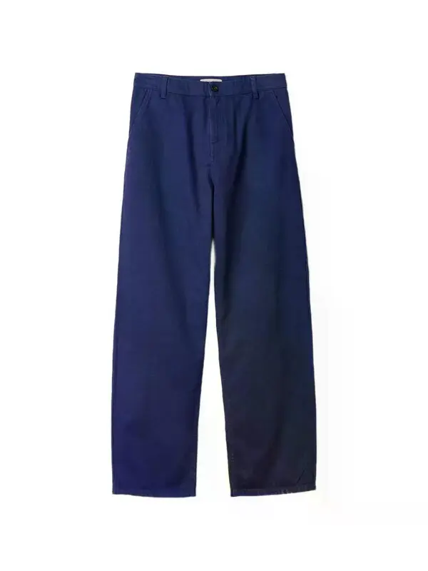 Miu Miu Garment-dyed Gabardine Straight Leg Pants - Blue