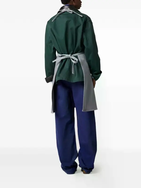 Miu Miu Garment-dyed Gabardine Straight Leg Pants - Blue