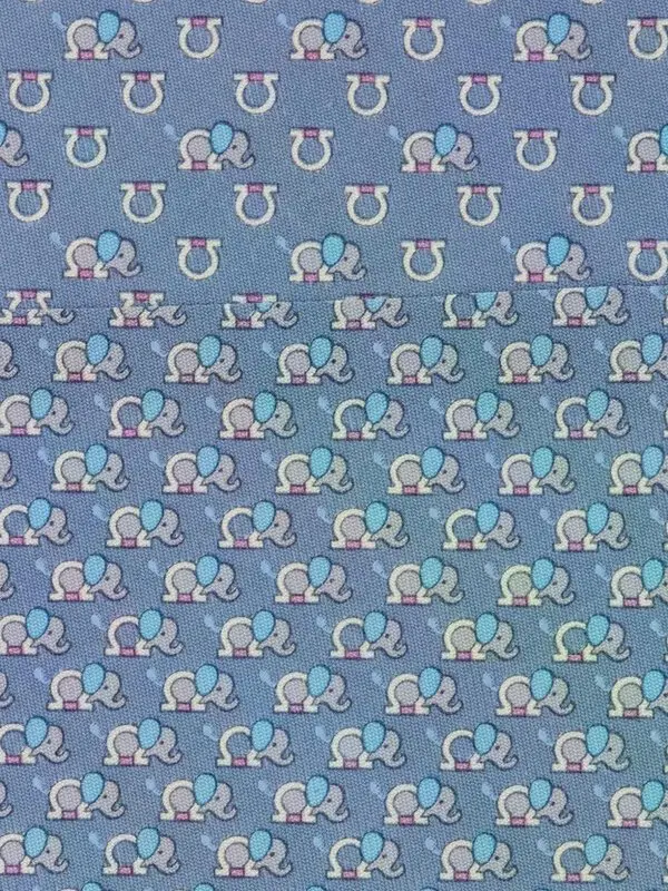 FERRAGAMO Elephant-print Silk Neck Tie - Blue