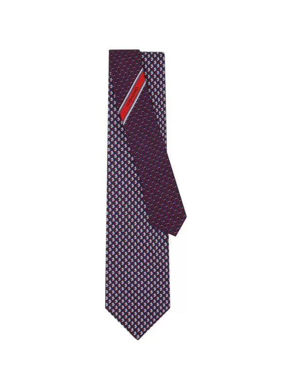 FERRAGAMO Pegasus-print Silk Tie
