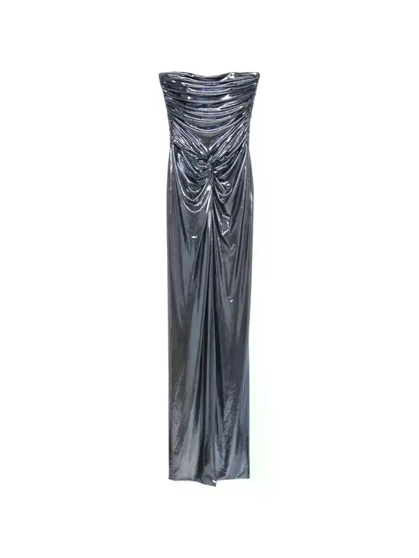 Retrofete Maytal Ruched Maxi Dress - Blue