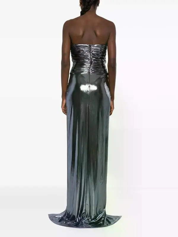 Retrofete Maytal Ruched Maxi Dress - Blue