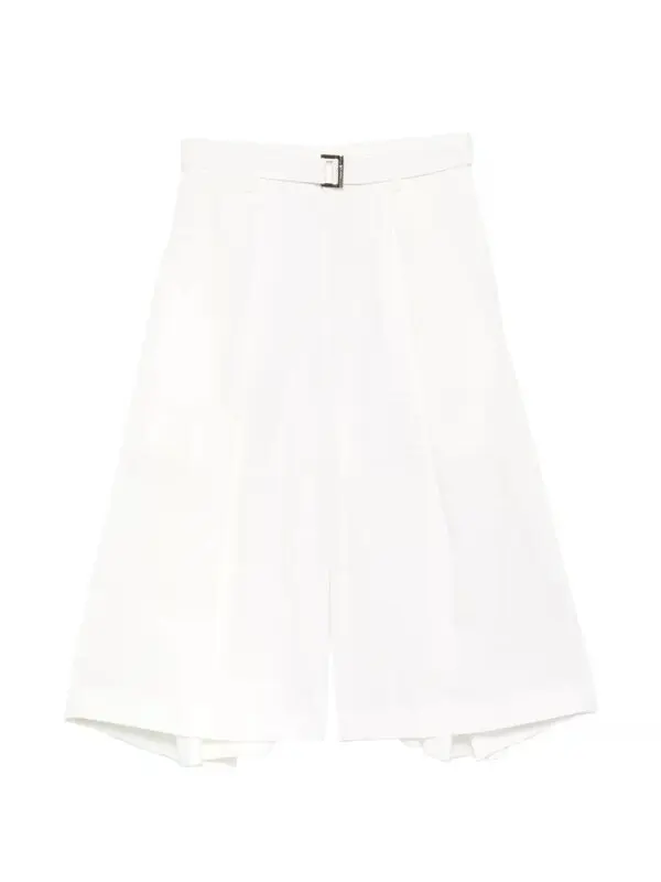 Sacai Belted Pleated Shorts