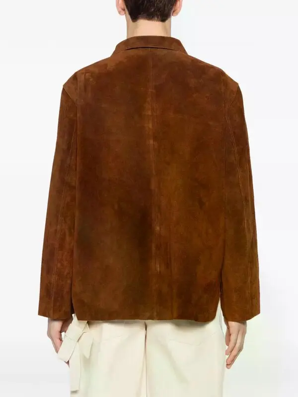 BODE Patch Pocket Suede Overshirt