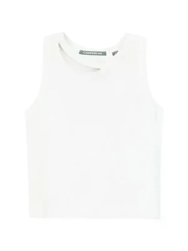 Camper Cutout Ribbed Tank Top - Neutrals