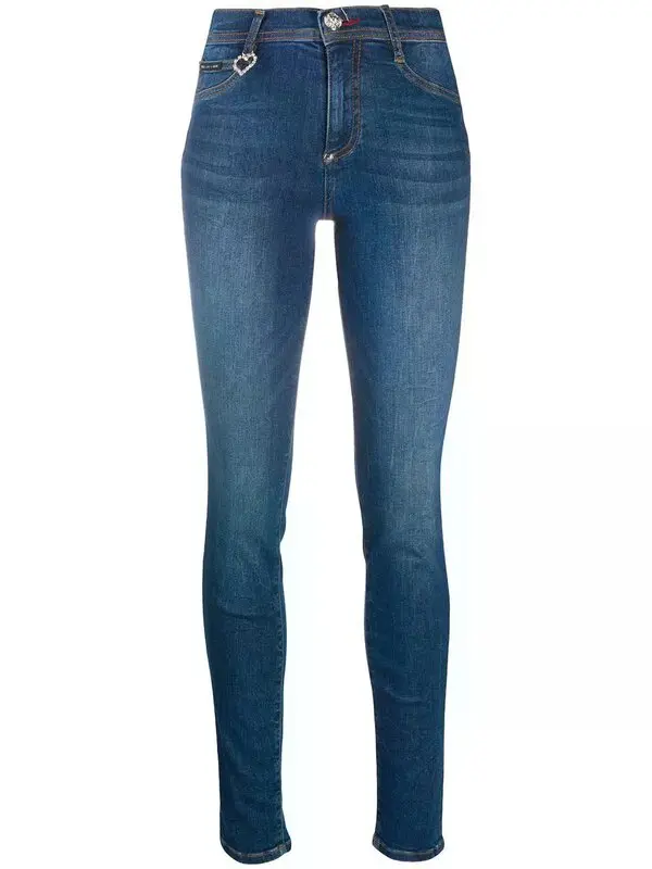 Philipp Plein High-rise Jeggings - Blue
