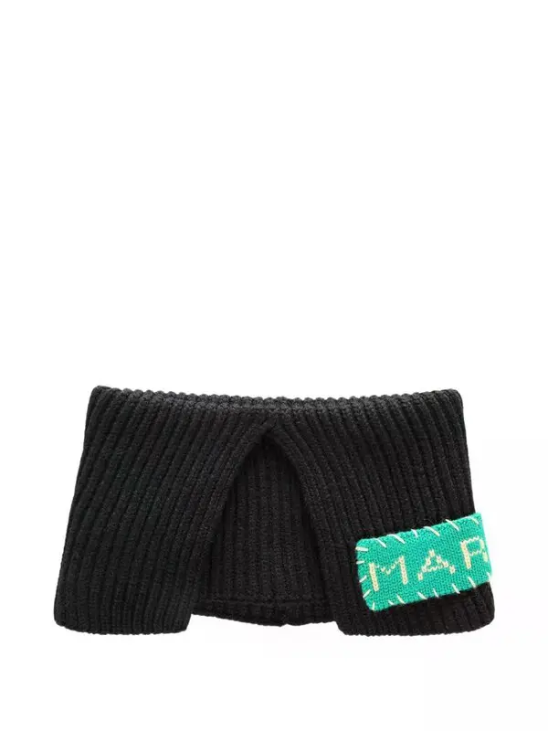 Marni Ribbed Scarf - Black