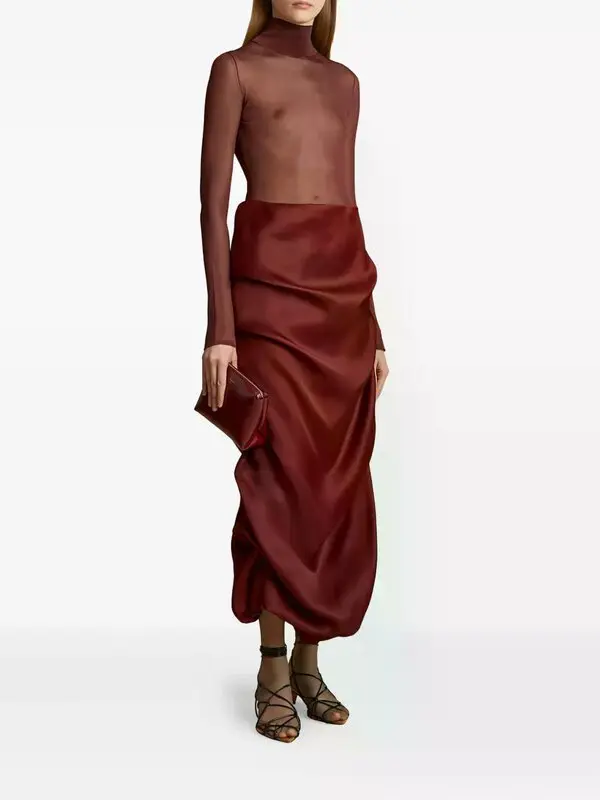 Khaite Olula Draped Skirt