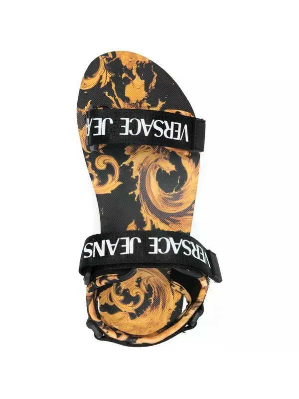 Versace Logo-strap Platform Sandals