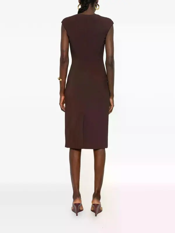 Elisabetta Franchi Zip-up Midi Dress - Brown