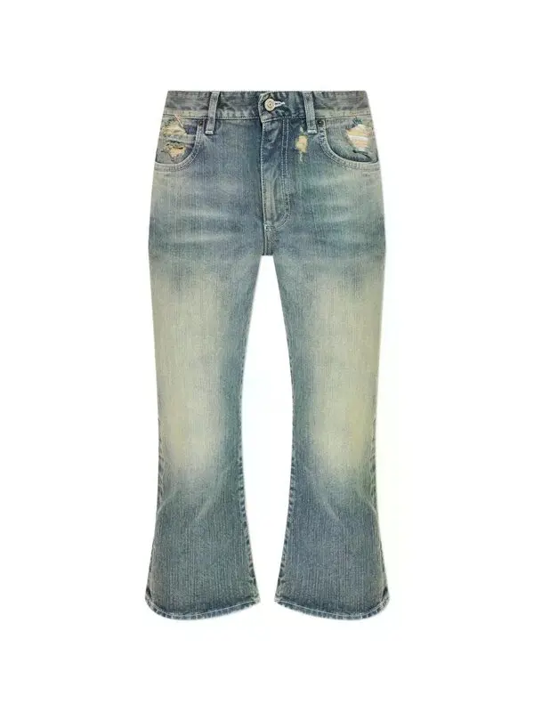 Balenciaga Cropped Distressed Jeans