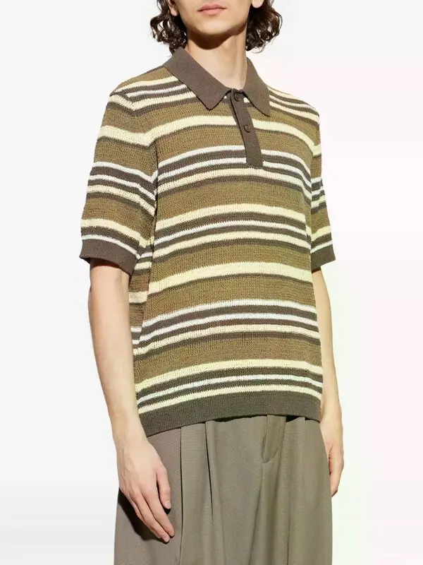 SAMSOE SAMSOE Striped Polo Shirt - Green