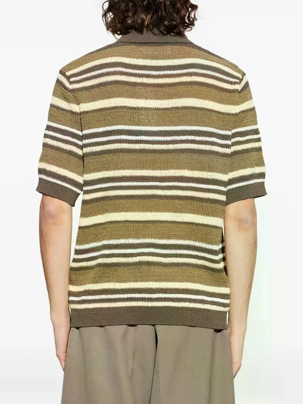 SAMSOE SAMSOE Striped Polo Shirt - Green