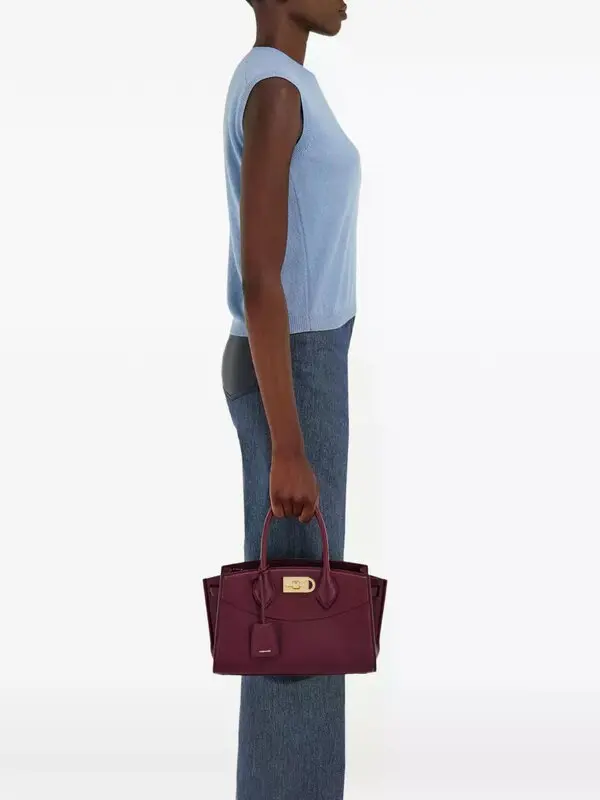 FERRAGAMO Studio Top Handle Bag - Red