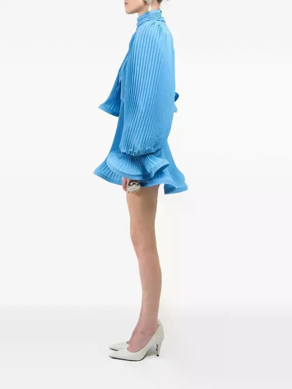 ROWEN ROSE Pleated Puffy Mini Dress