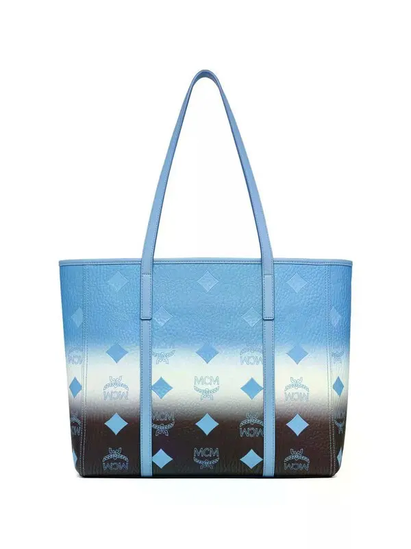 Mcm Monogram-embossed Ombré-effect Shoulder Bag