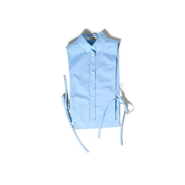 Miu Miu Poplin Shirt - Light Blue