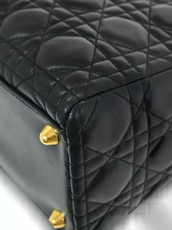 Dior 1999 Lady Cannage Tote Bag - Black