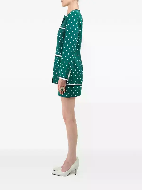 ROWEN ROSE Polka Dot Jacket With Pockets