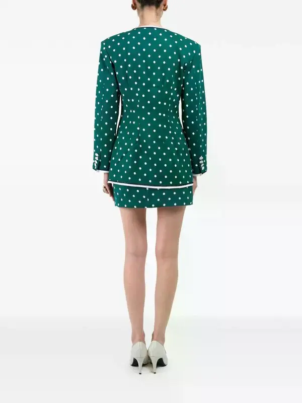 ROWEN ROSE Polka Dot Jacket With Pockets