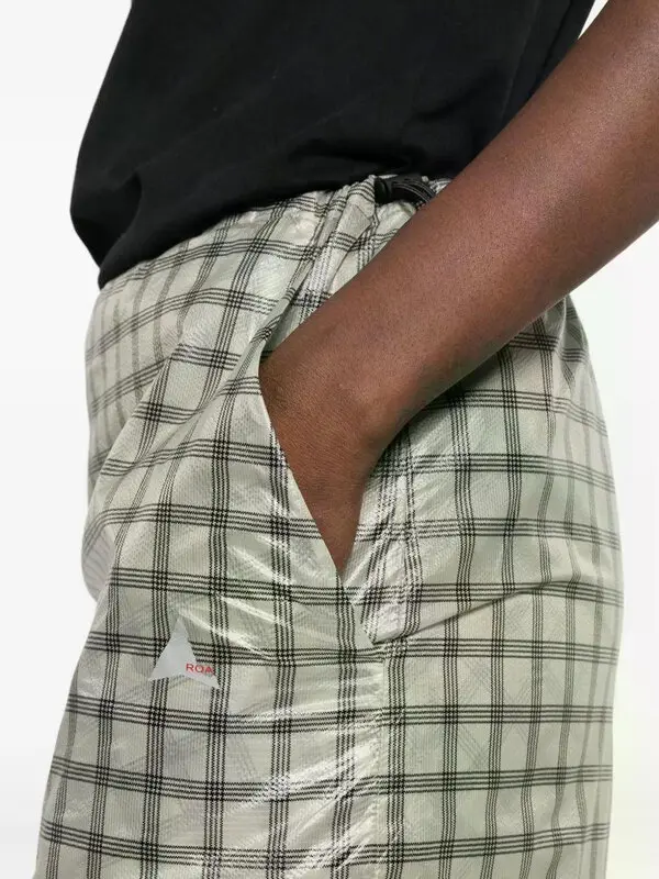 ROA Checked-print Midi Skirt