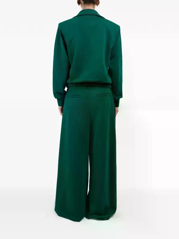 ROWEN ROSE Straight-cut Zip Sweatshirt