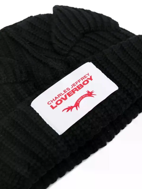 CHARLES JEFFREY Animal-ear Beanie Hat